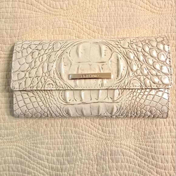 Brahmin | Bags | Nwt Brahmin White Crocodile Embossed Wallet | Poshmark